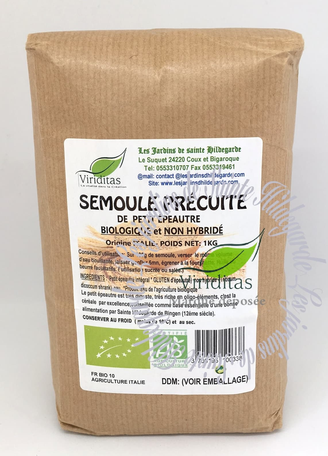 SEMOULE PRECUITE PEI BIO 1KG* - Les Jardins de Sainte-Hildegarde