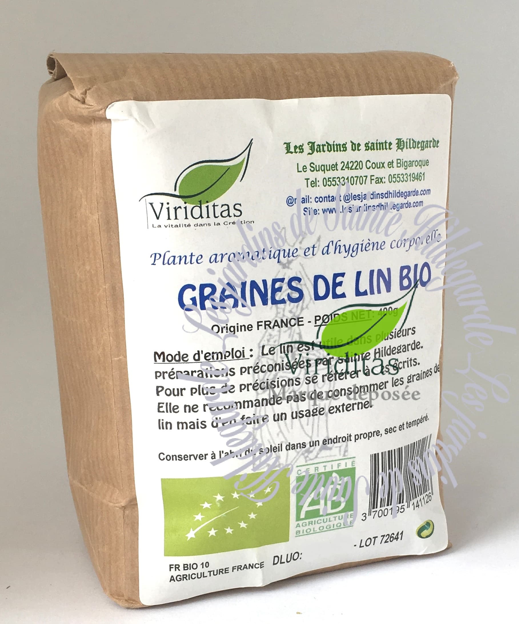 LIN GRAINES BIO 400G* - Les Jardins de Sainte-Hildegarde