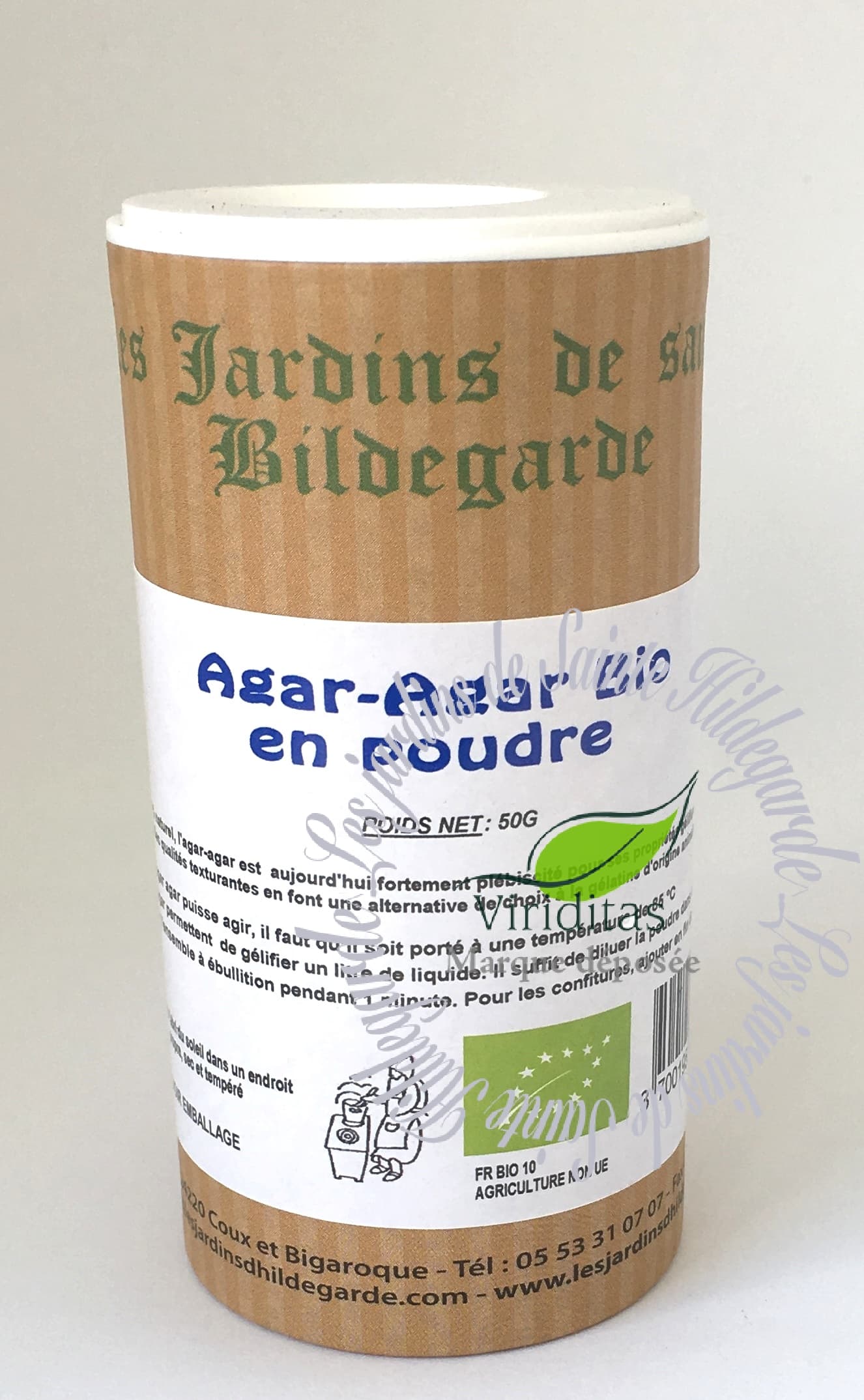 AGAR AGAR POUDRE BIO 50G* - Les Jardins de Sainte-Hildegarde