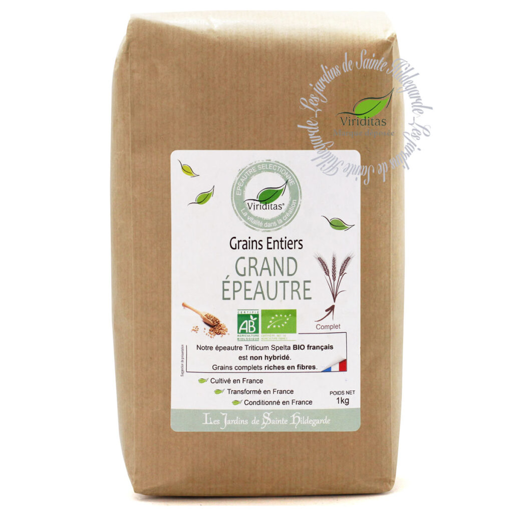 GRAINS ENTIERS GE NON CROISÉ BIO 1KG* - Les Jardins de Sainte-Hildegarde